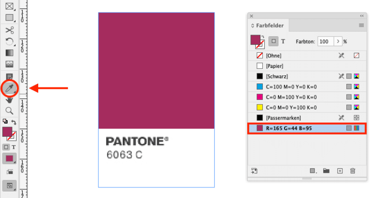 Pantone-Farben in InDesign definieren